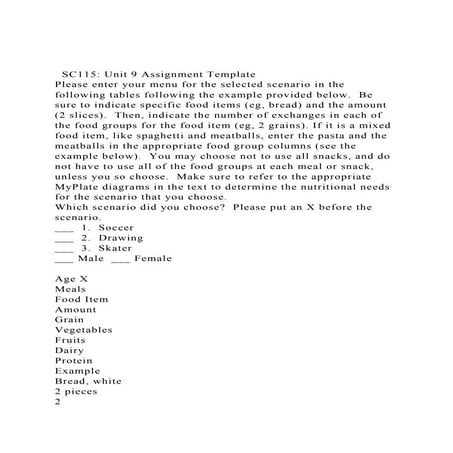SC115 Unit 9 Assignment TemplatePlease enter your menu for .docx