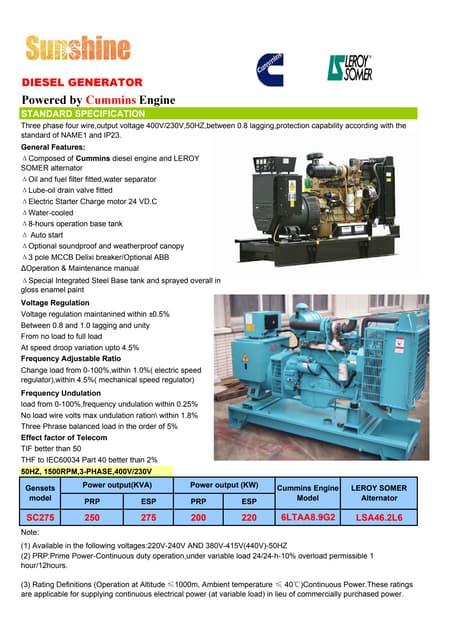 Doosan diesel generator Data Sheet | PDF | Commercial Trucks | Auto ...