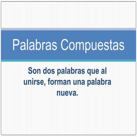 Spanish compound words | PPTX