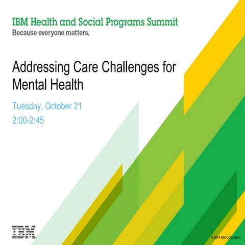 Addressing Care Challenges for Mental Health | PPTX