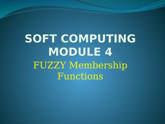fuzzy fuzzification and defuzzification | PDF
