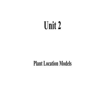 Plant location problems | PPT