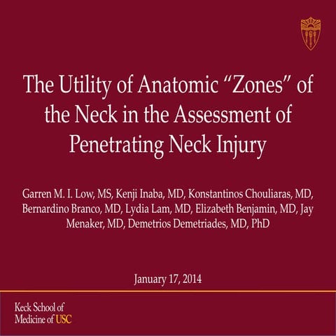 SoCal ACS 2014 - Penetrating Neck Trauma | PPTX