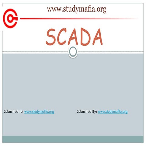 Scada-PPT POWER SYSTEM OPERATION AND CONTROL | PPTX