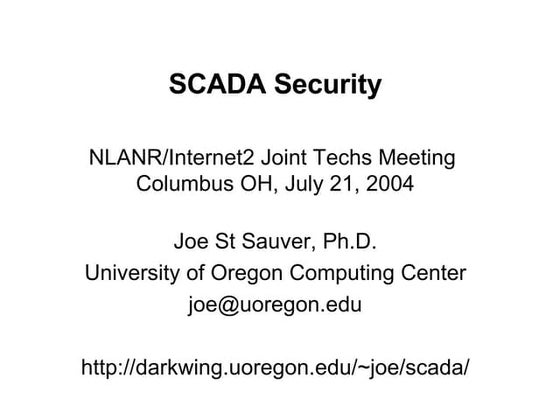 Scada security | PPT