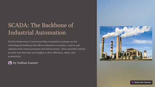 Scada The Backbone Of Industrial Automationpdf Computing Technology And Computing