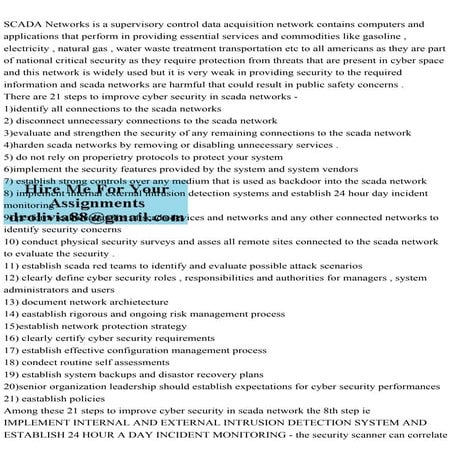 Scada Networks Is A Supervisory Control Data Acquisition Network Con Pdf