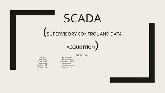 Introduction to SCADA | PPTX | Operating Systems | Computer Software and Applications