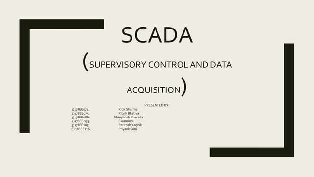 Introduction to SCADA | PPTX