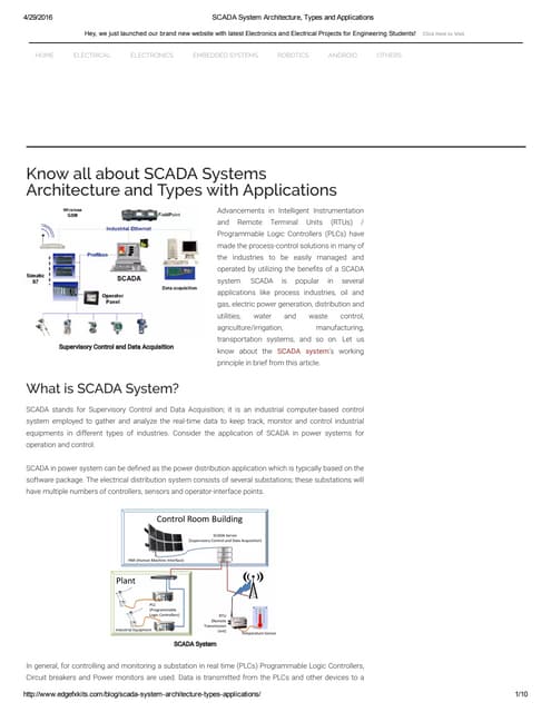 Introduction to SCADA | PPTX | Operating Systems | Computer Software and Applications