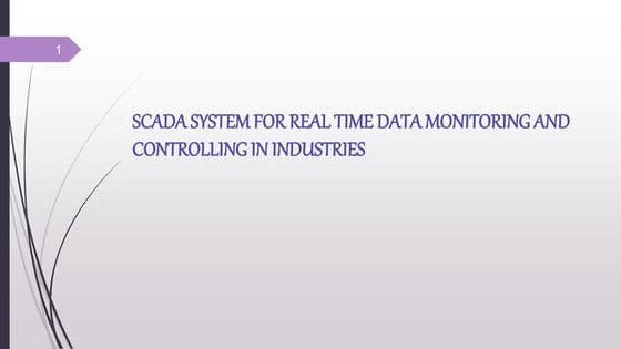 SCADA Implementation for industrial system automation | PPTX