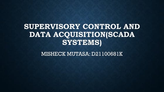 Introduction to SCADA | PPTX | Operating Systems | Computer Software and Applications