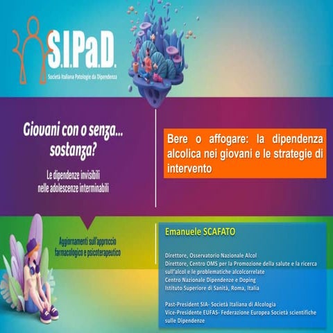 E. SCAFATO Bere o affogare ? Alcol, giovani e l'ambiguità e ...