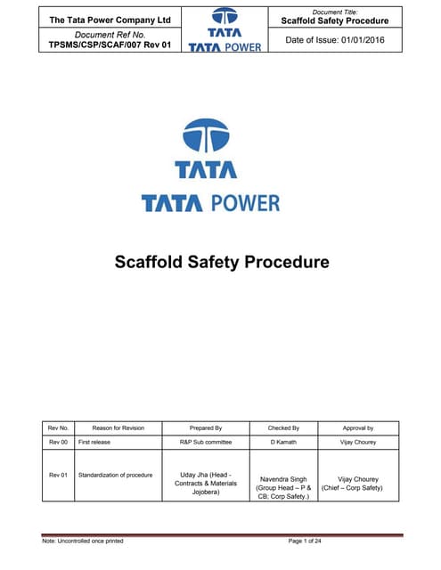Scaffold safe work method statement | PDF | Resume Writing and Advice ...