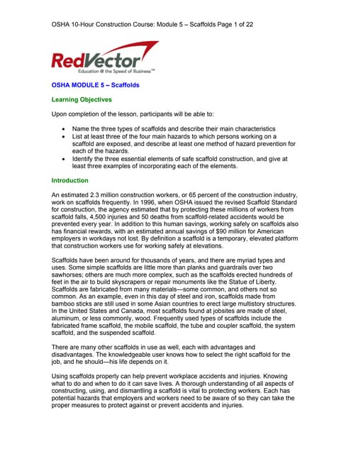 Scaffold safe work method statement | PDF | Resume Writing and Advice ...