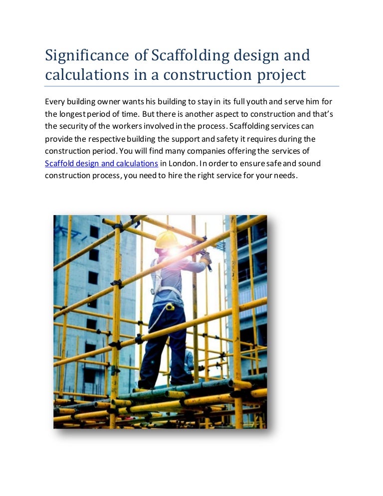 Scaffold design and calculations