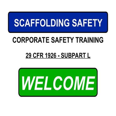 Scaffolding Powerpoint presentation for training | PPT
