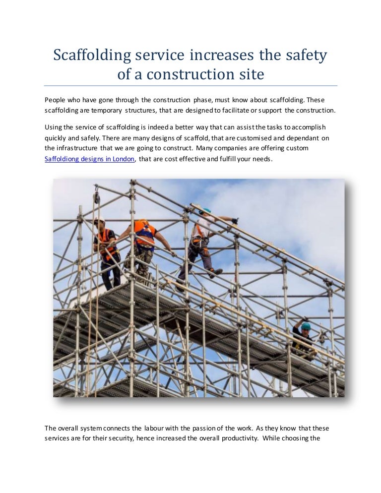 Scaffolding design and calculations London