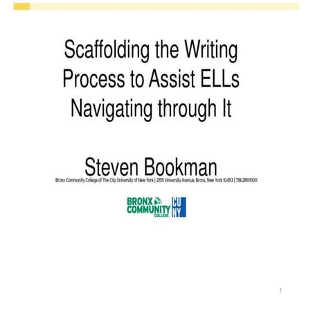 Scaffolding The Writing Process To Assist ELLs Navigating Through It ...