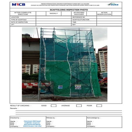 Scaffolding Inspection Photo | PDF