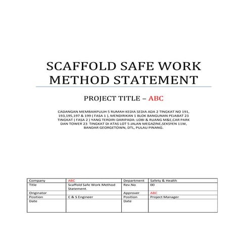 Method statement for structural concrete repair rev.0 | PDF