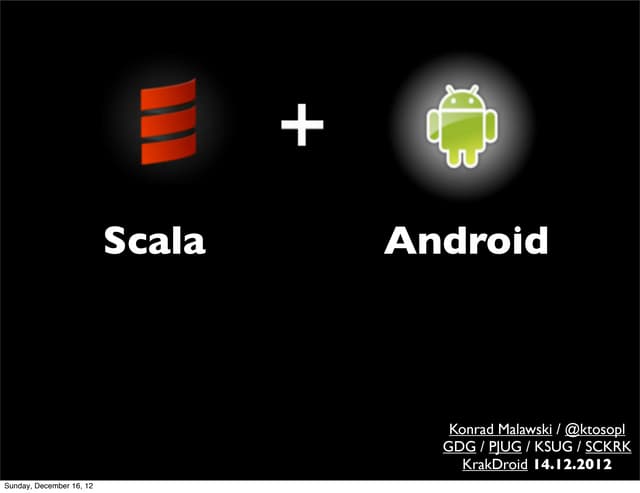 Krakdroid Scala On Android Pdf Programming Languages Computing