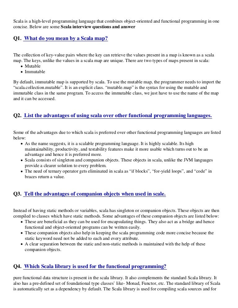 Scala Interview Questions Pdf