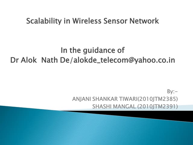 Scalability In Wireless Sensor Networks Ppt 9052