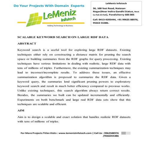Scalable Keyword Search On Large Rdf Data Pdf 7046