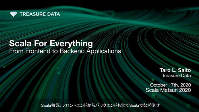 Scala For Everything From Frontend To Backend Applications Scala 1387