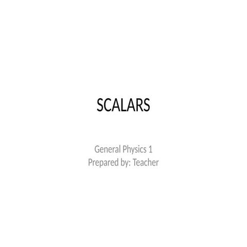Comprehensive Introduction to Vectors in General Physics 1 | PPTX