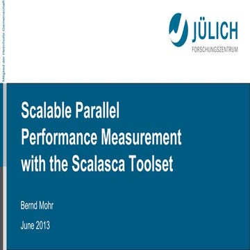 Scalable Parallel Performance Measurement with the Scalasca Toolset | PDF