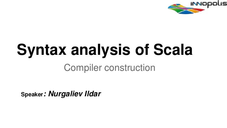 Scala syntax analysis Scala syntax analysis