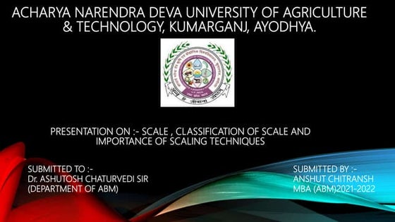 Types of Scales and Scaling Techniques | PPTX | Science