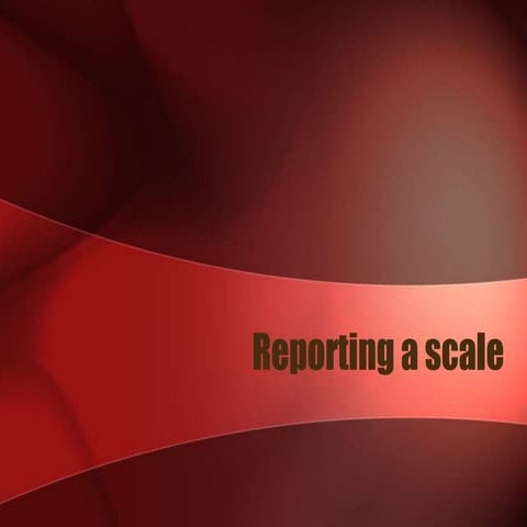 Scale development -- reporting | PPT