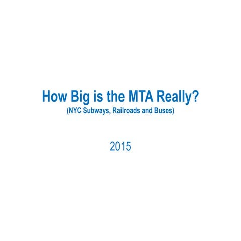 Scale of the MTA: Passenger Count | PPT