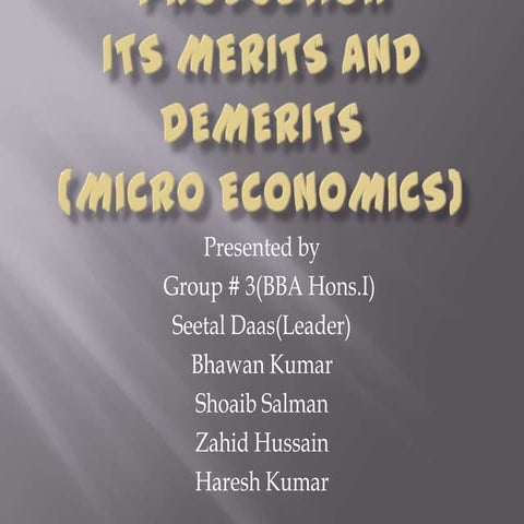 Scale of production (Micro economics) | PPTX