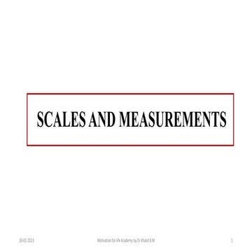 Scales and Measurements | PPTX | Physics | Science