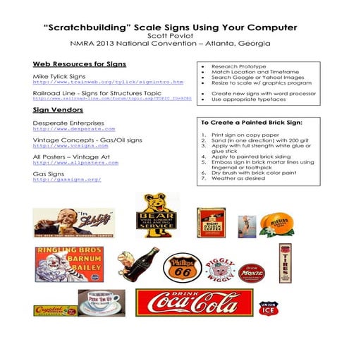Scale signs handout | PDF