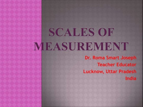 Measurement Scales in Research | PPT