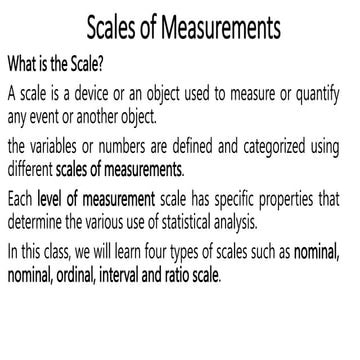 Scales of Measurement | PPS