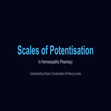HOMOEOPATHIC POTENSTISATION (DYNAMISATION) | PPTX