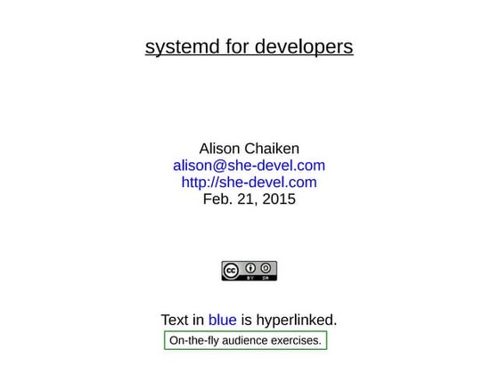 Systemd cheatsheet | PDF