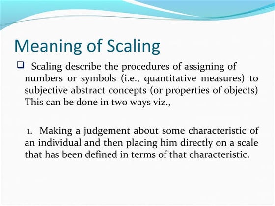 Types of Scales and Scaling Techniques | PPTX | Science