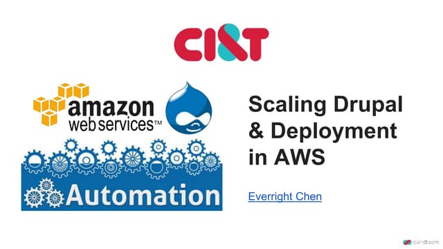 Scaling Drupal & Deployment in AWS | PPT Scaling Drupal & Deployment in AWS | PPT