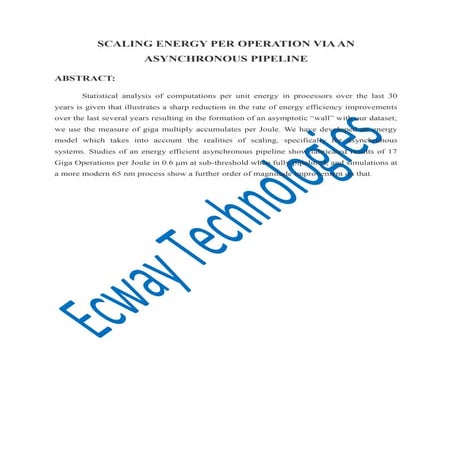 Scaling Energy Per Operation Via An Asynchronous Pipeline Pdf
