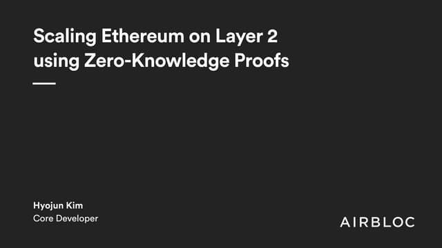 Scaling Ethereum Using Zero Knowledge Proofs Ppt 1686