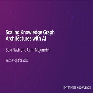 Scaling Knowledge Graph Architectures with AI | PPT