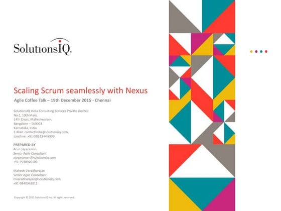 Agile Gurugram 30-31Aug 2024 | Scaling Scrum with Nexus by Vikram Jain ...