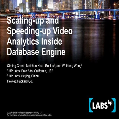 Scaling Up And Speeding Up Video Analytics Inside Database Engine | PPTX | Databases | Computer ...